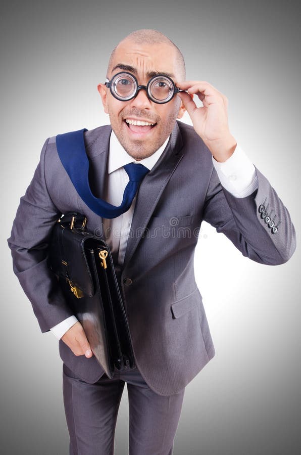 Funny nerd businessman stock image. Image of communication - 47827603