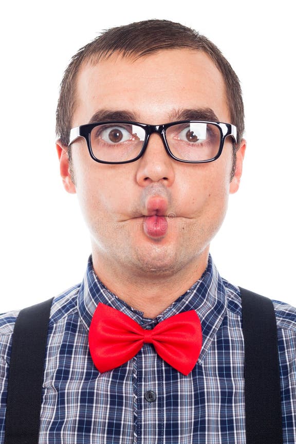 Funny nerd face stock image. Image of humorous, goofy - 28455519