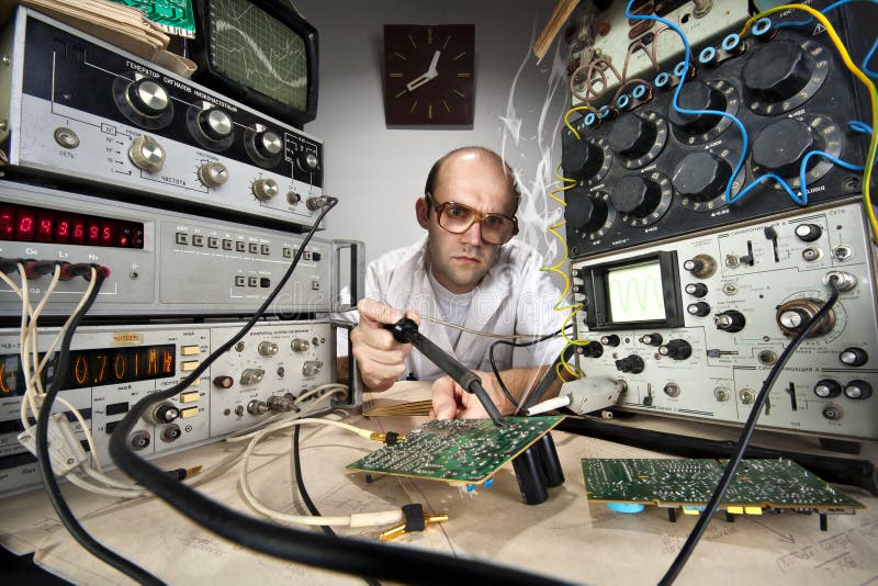 Funny nerd scientist stock image. Image of nerd, maintenance - 20278685