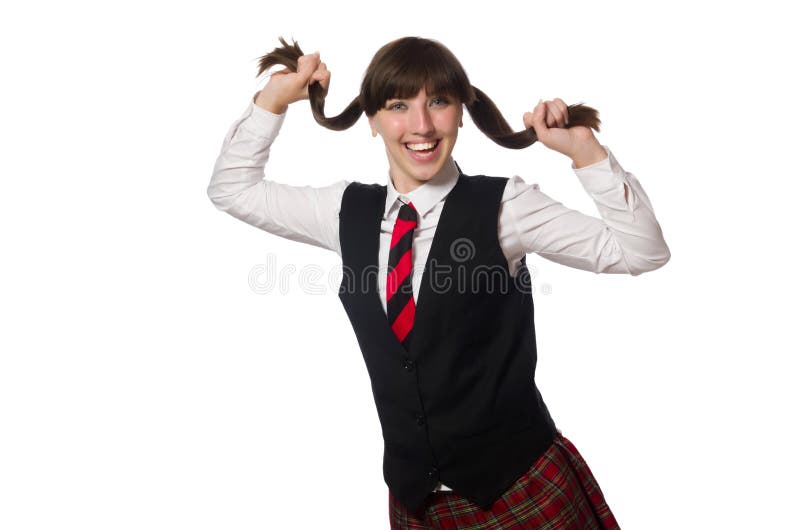 The Funny Nerd Student Isolated on White Stock Photo - Image of angry ...