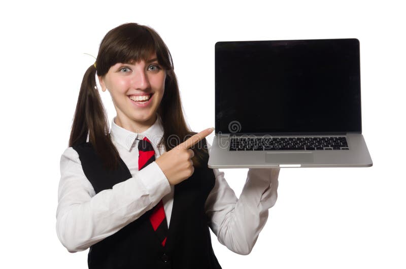 The Funny Nerd Student Isolated on White Stock Image - Image of ...