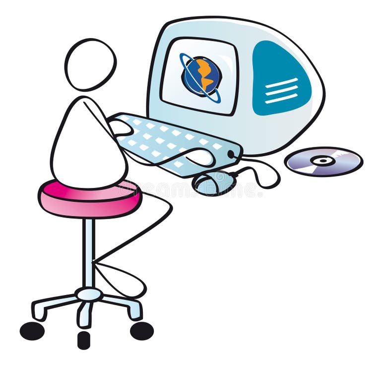 Funny Computer Surfing Stock Illustrations – 226 Funny Computer Surfing ...