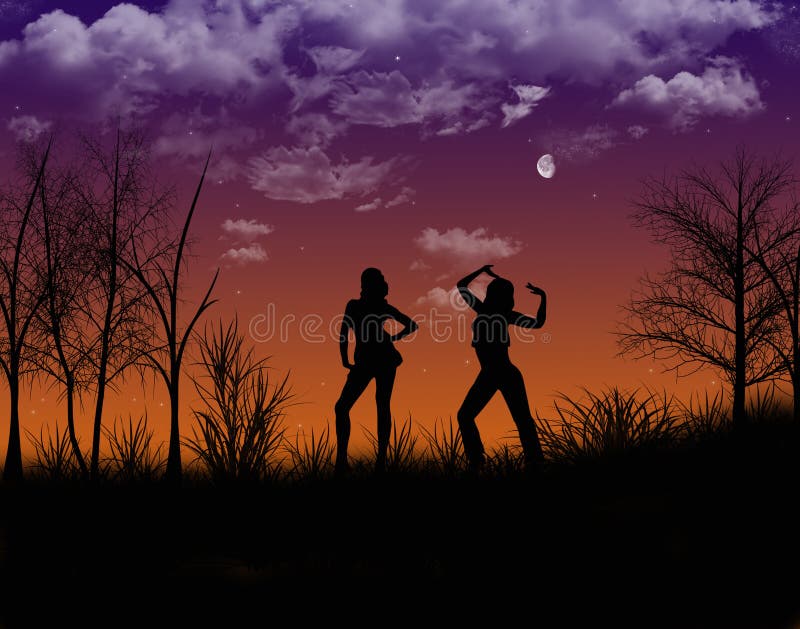 Funny Night stock illustration. Illustration of colors - 68721683