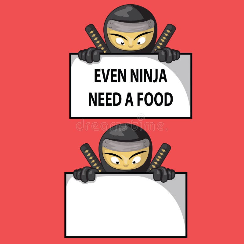Funny ninja stock vector. Illustration of humorous, vector - 91527212