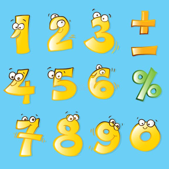 Vector Cartoon Funny Numbers Stock Illustrations – 8,636 Vector Cartoon ...