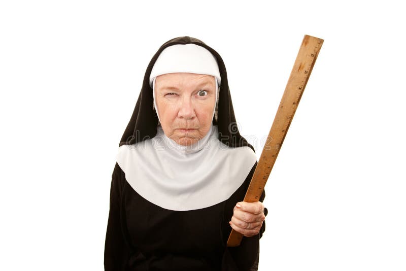 Funny Nun stock image. Image of teacher, lady, habit - 12895823