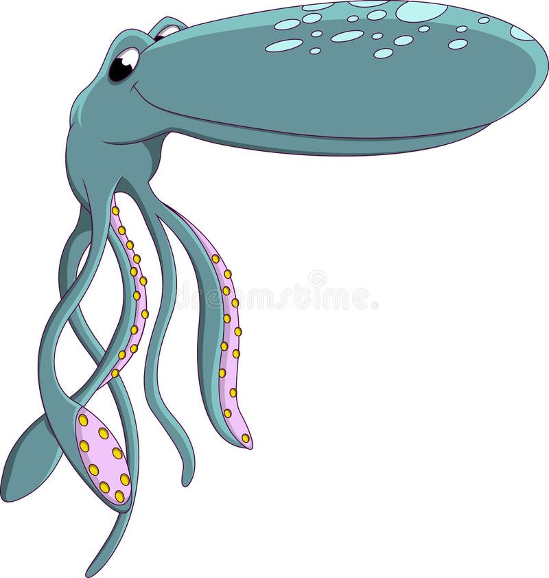 Cute octopus cartoon stock illustration. Illustration of comic - 27048260
