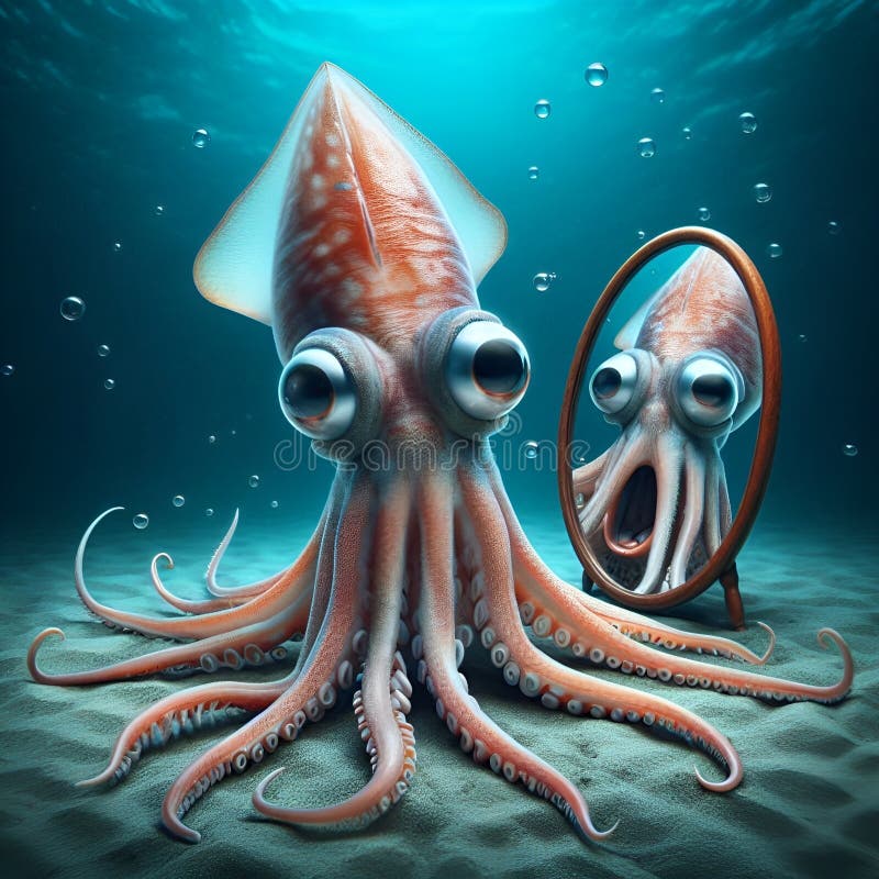 Funny octopus stock illustration. Illustration of poster - 371439185