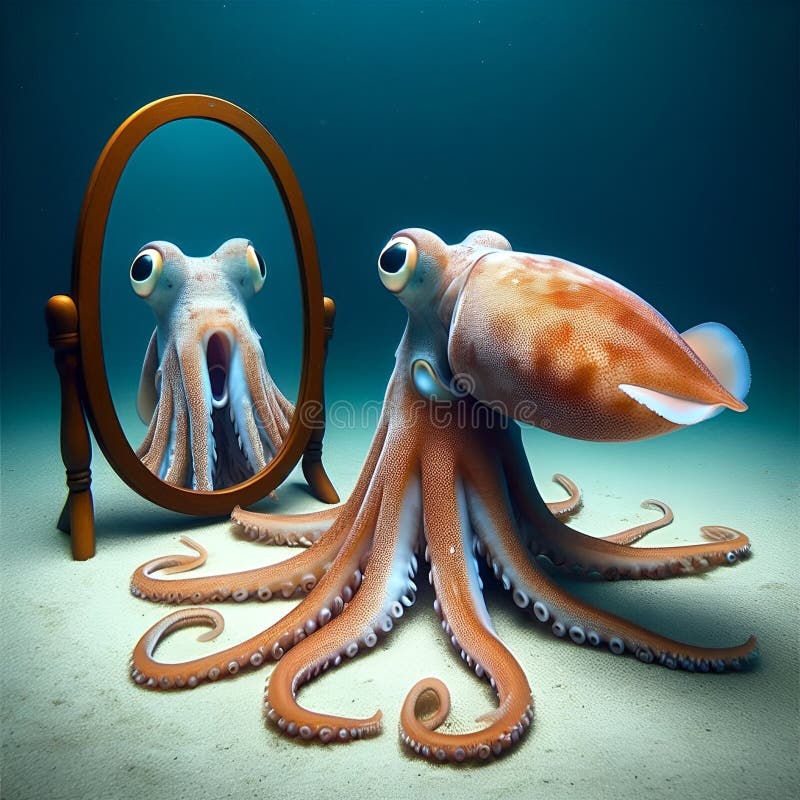 Funny octopus stock illustration. Illustration of funny - 371438564