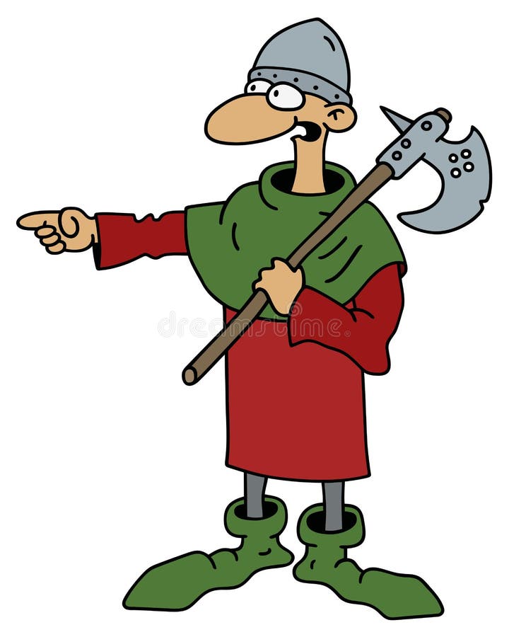 Funny old warrior stock vector. Illustration of funny - 69064787