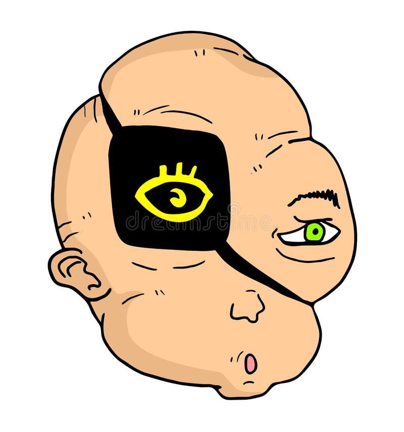 Funny one eye draw stock vector. Illustration of cute - 56786818