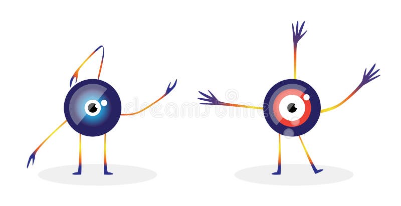 Funny One-Eyed Creature stock vector. Illustration of eyed - 181937922