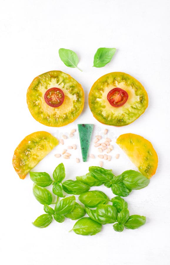 Funny Owl Made of Different Food Ingredients. Creative Composition ...