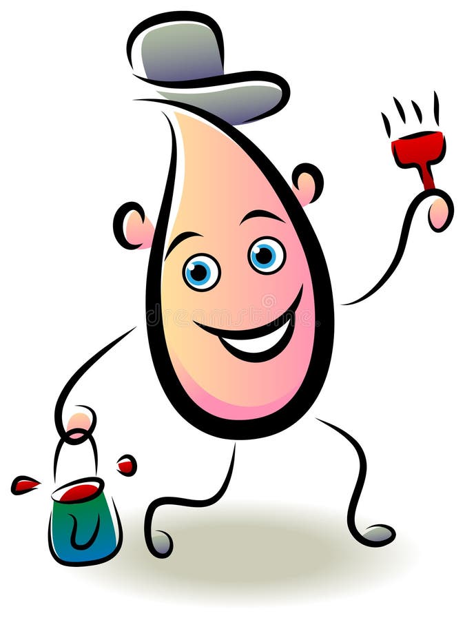 Funny paint stock vector. Illustration of outdoors, exterior - 88251543