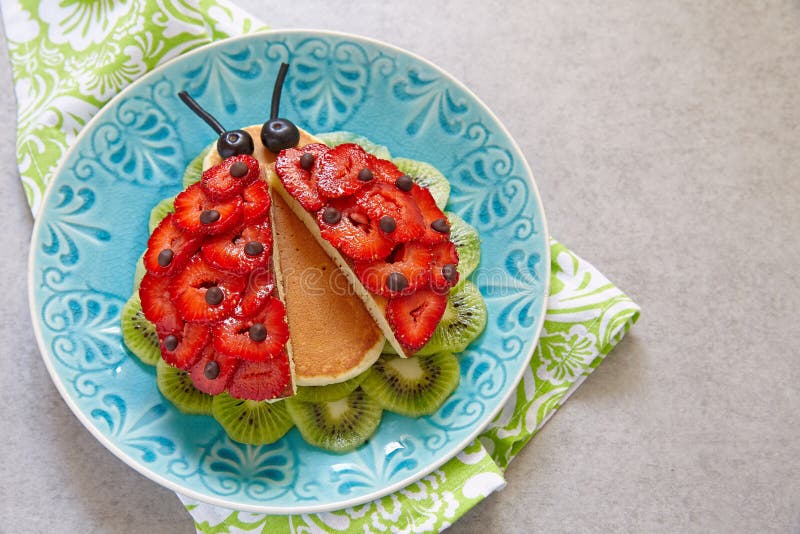 Funny Pancakes for Kids Breakfast Stock Photo - Image of little, animal ...