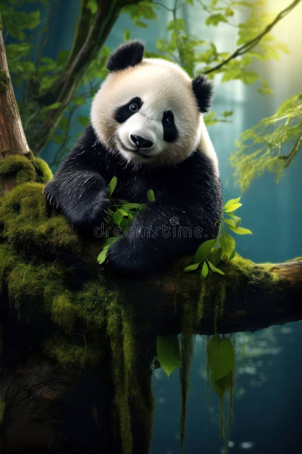 Funny panda bear15 stock photo. Image of asia, wild - 302106602