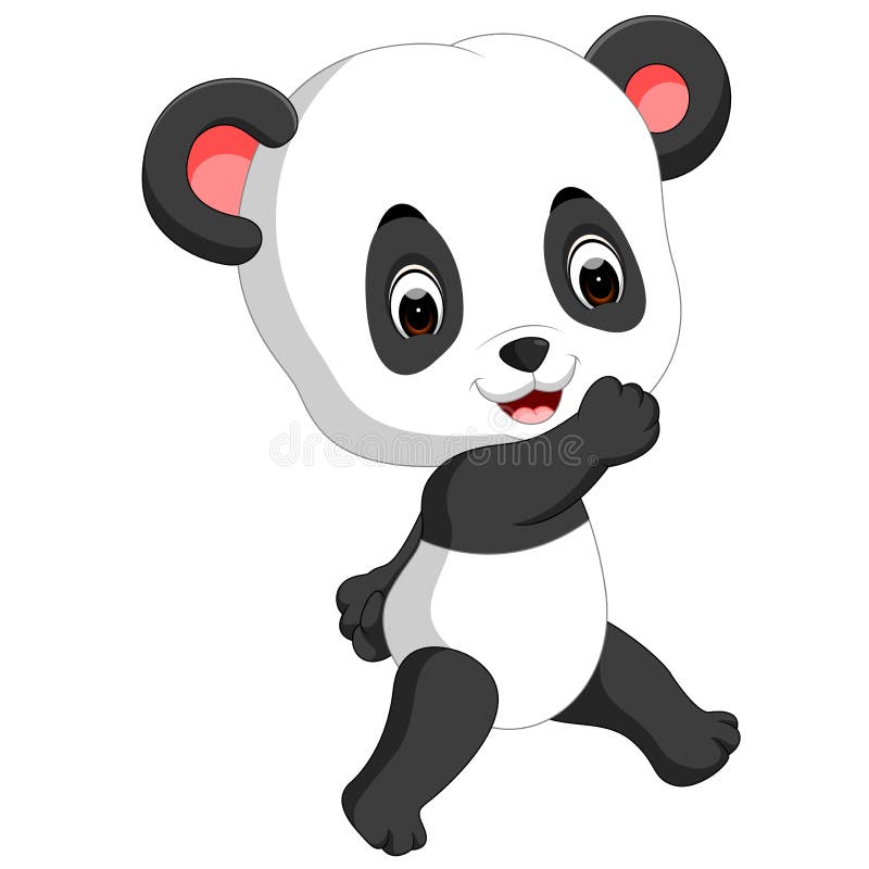 Funny panda cartoon stock vector. Illustration of animal - 114214999