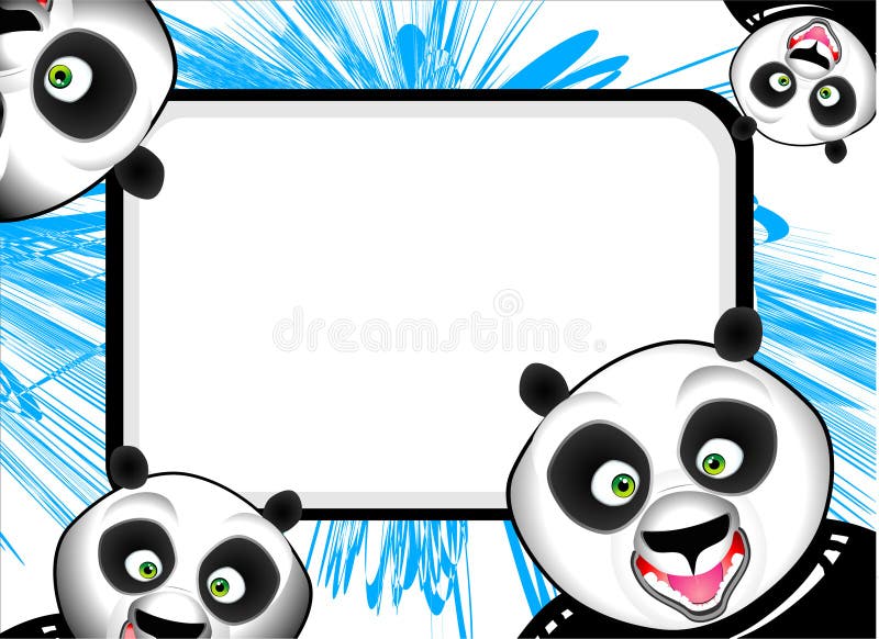 Panda frame / border stock vector. Illustration of bear - 22690532