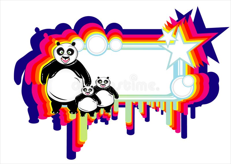 Panda frame / border stock vector. Illustration of bear - 22690532