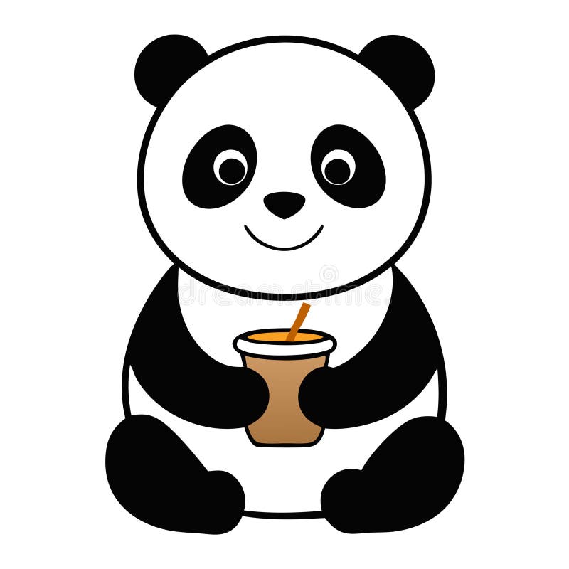 Funny Panda Vector Art Illustration Stock Vector - Illustration of ...