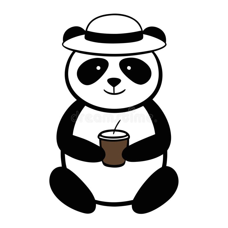Funny Panda Vector Art Illustration Stock Vector - Illustration of ...
