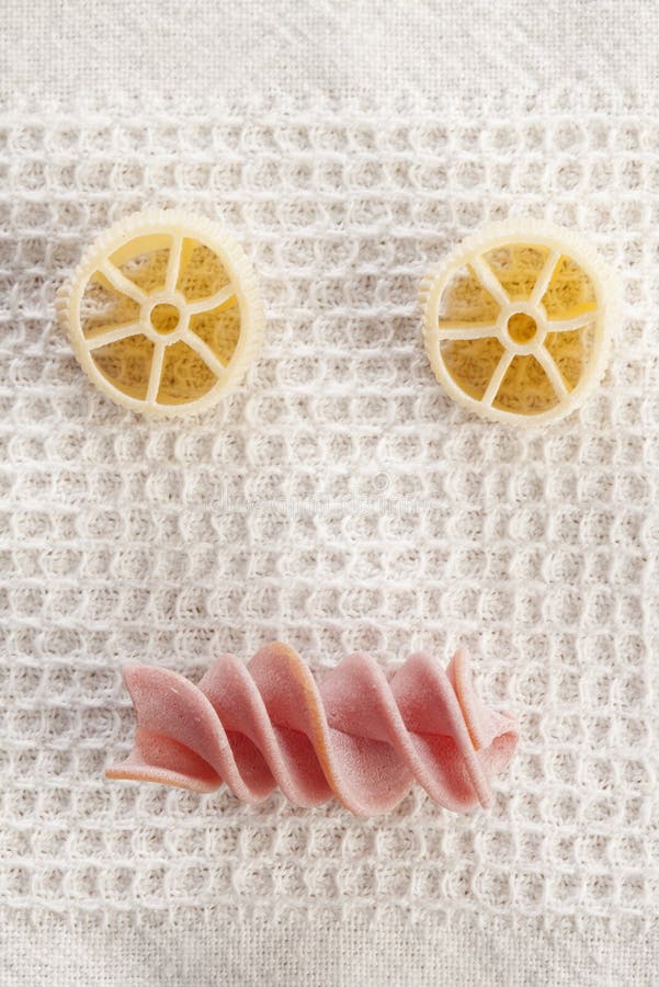 Funny pasta face stock photo. Image of healthy, macaroni - 22485724