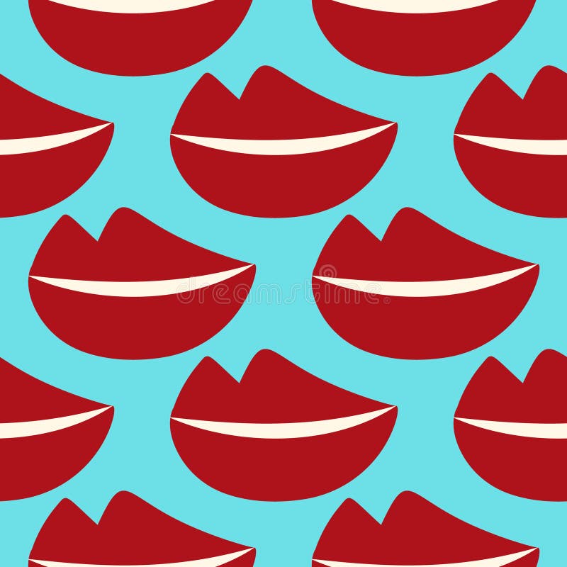 Funny Lips Cartoon Vector Illustration Stock Illustration ...