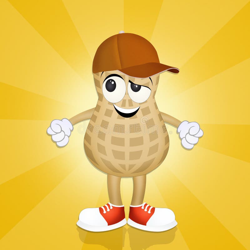 Funny peanut stock illustration. Illustration of butter - 67006924