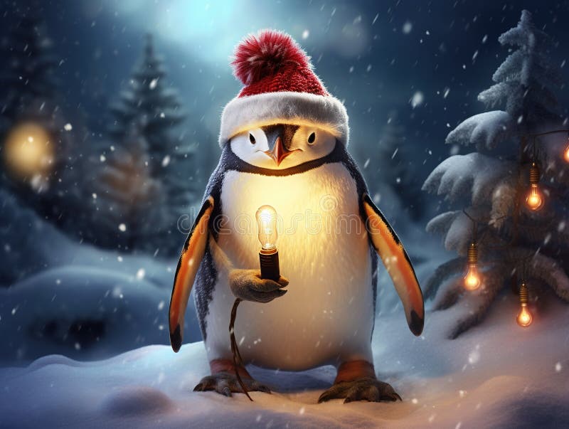 Funny Penguin Made with Generative AI Illustration Stock Illustration ...