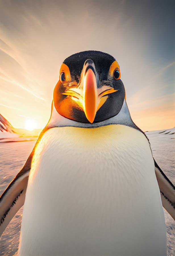 Funny Penguin Taking a Selfie. AI Generated Stock Illustration ...