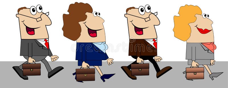 Cartoon Going To Work