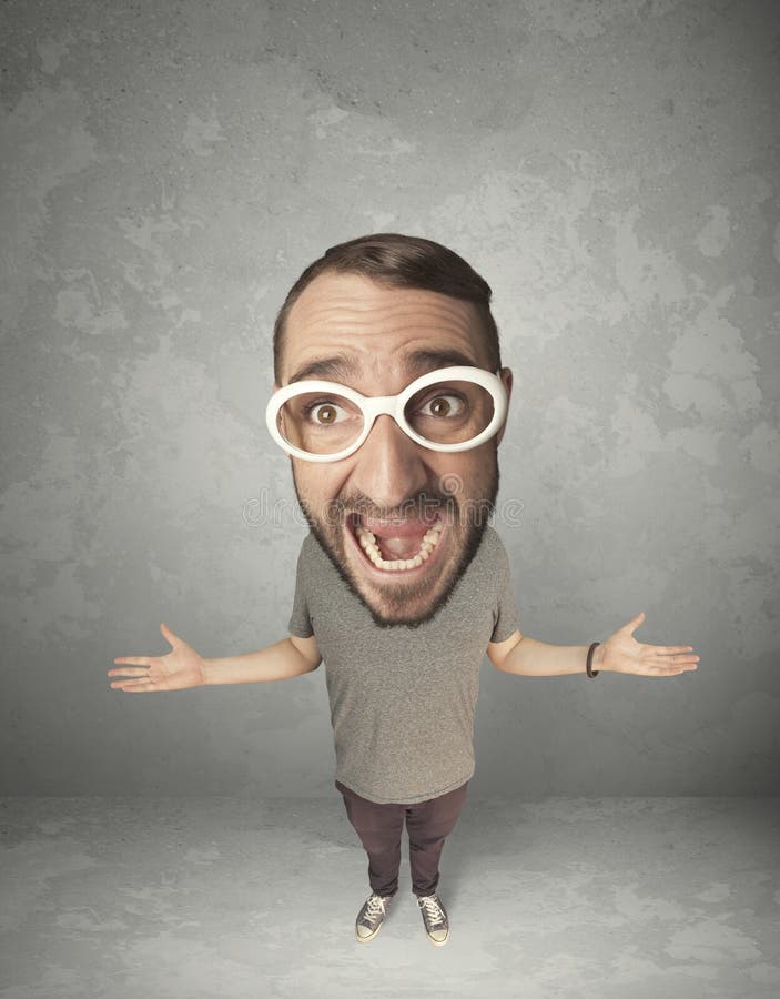 Person with big head stock illustration. Illustration of dark - 50453197