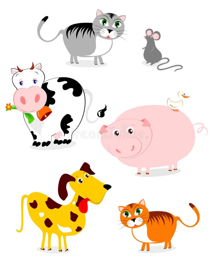 Funny pets stock vector. Illustration of bovine, loyal - 10759981