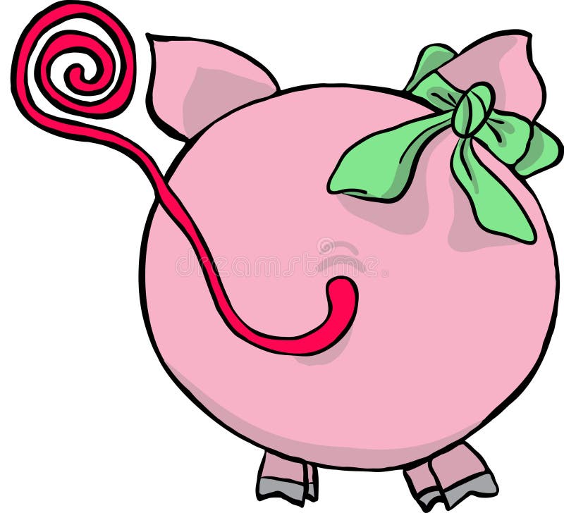 Funny pig - back side stock vector. Illustration of indulge - 11165833