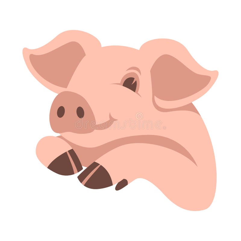 Pig Face Side Stock Illustrations – 200 Pig Face Side Stock ...