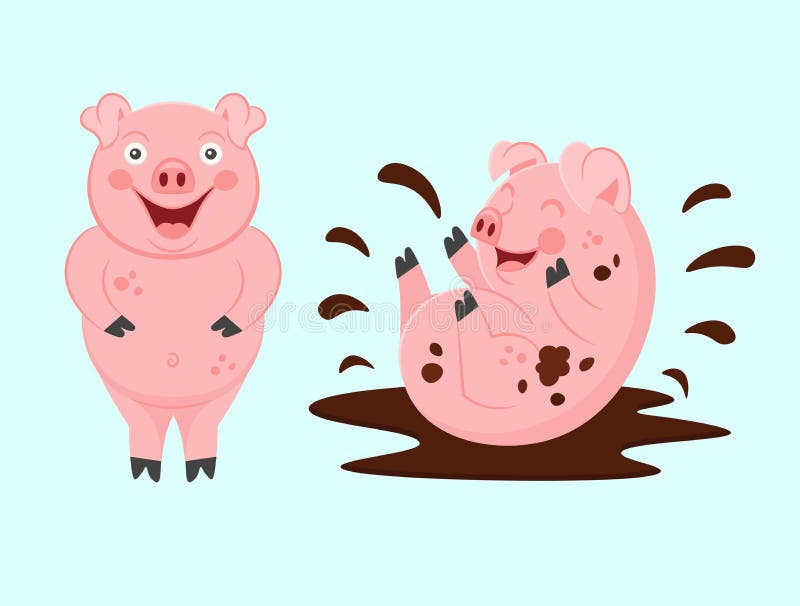 Dirty Pigs Clipart