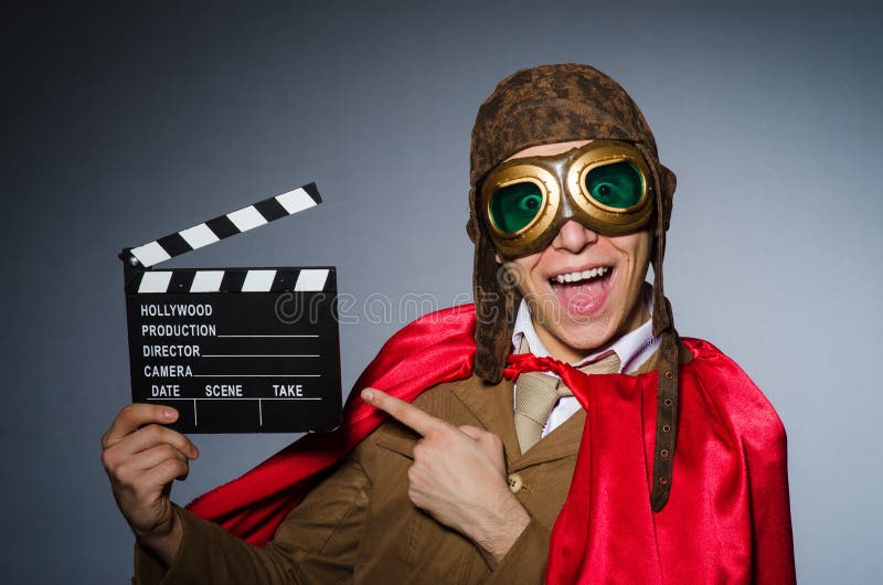 Funny pilot stock image. Image of clapperboard, humor - 39760983