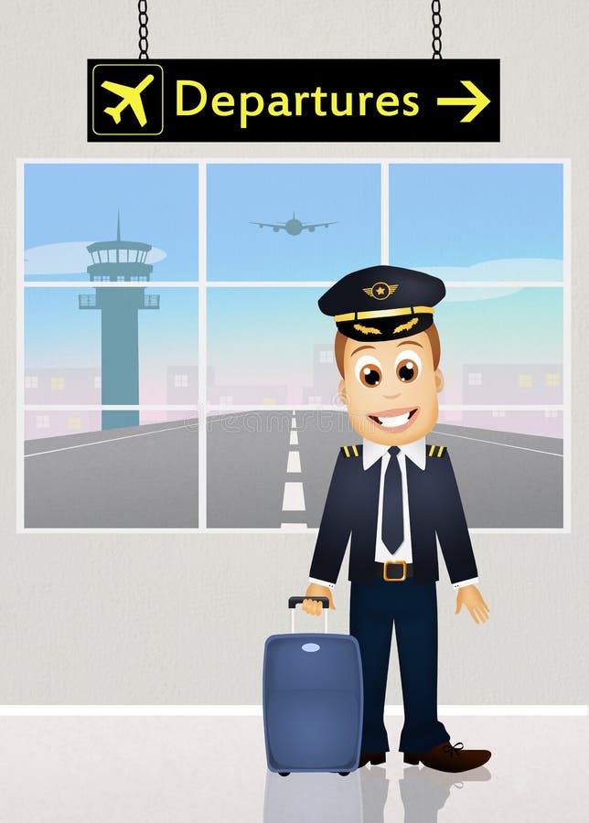 Funny Pilot Santa Claus Flies on the Airplane Illustration Stock Vector ...