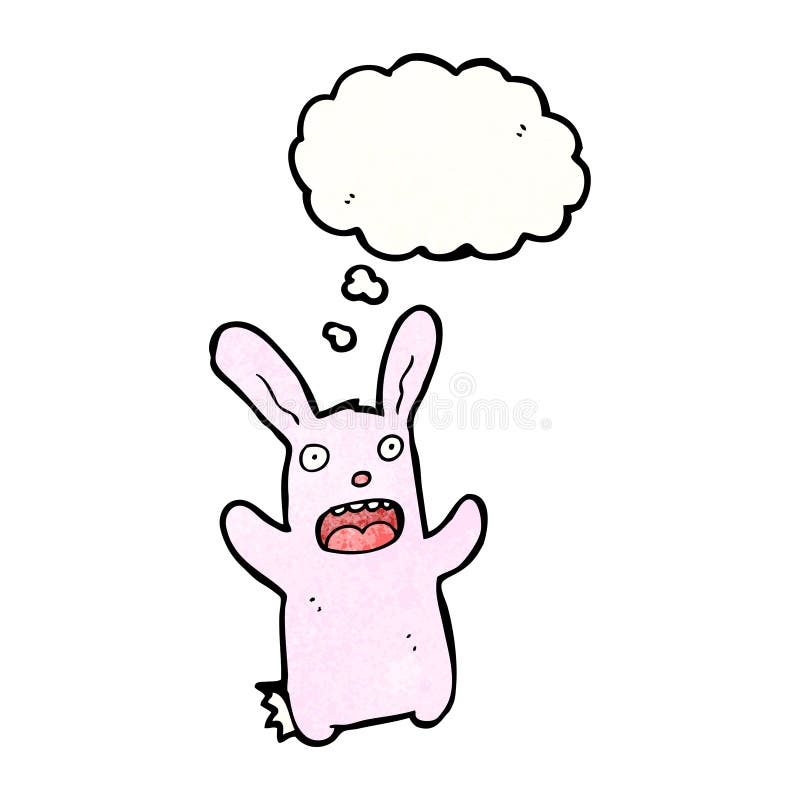 Funny pink rabbit cartoon stock vector. Illustration of drawing - 38027775