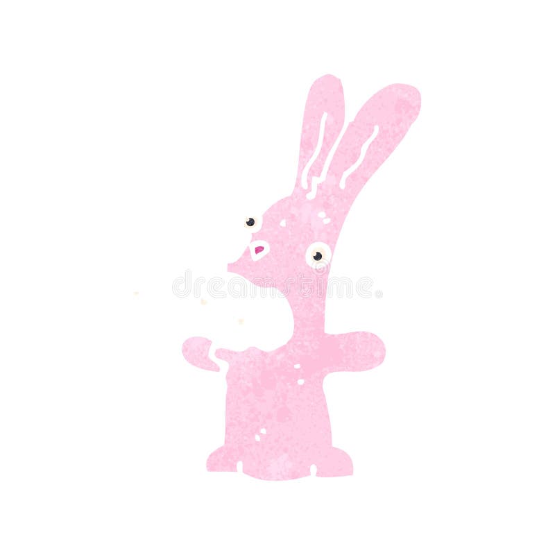 Funny pink rabbit cartoon stock vector. Illustration of talking - 38027522