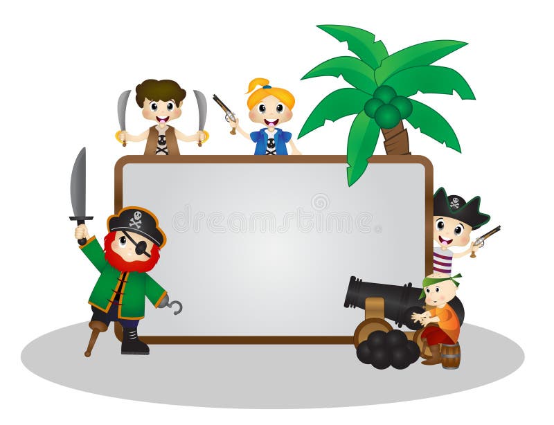 Funny Pirates Behind White Board Stock Illustrations – 4 Funny Pirates ...