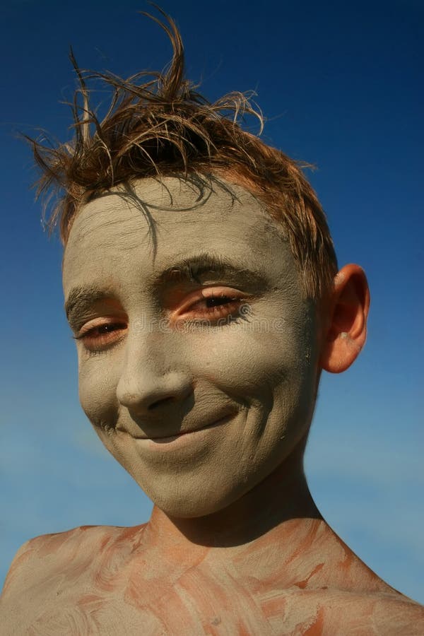 Funny portrait stock image. Image of young, people, filthy - 733325