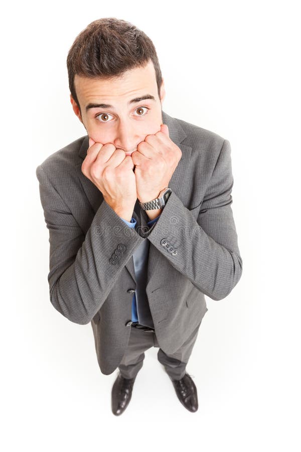 Scared man stock photo. Image of fear, fright, dread - 30287344