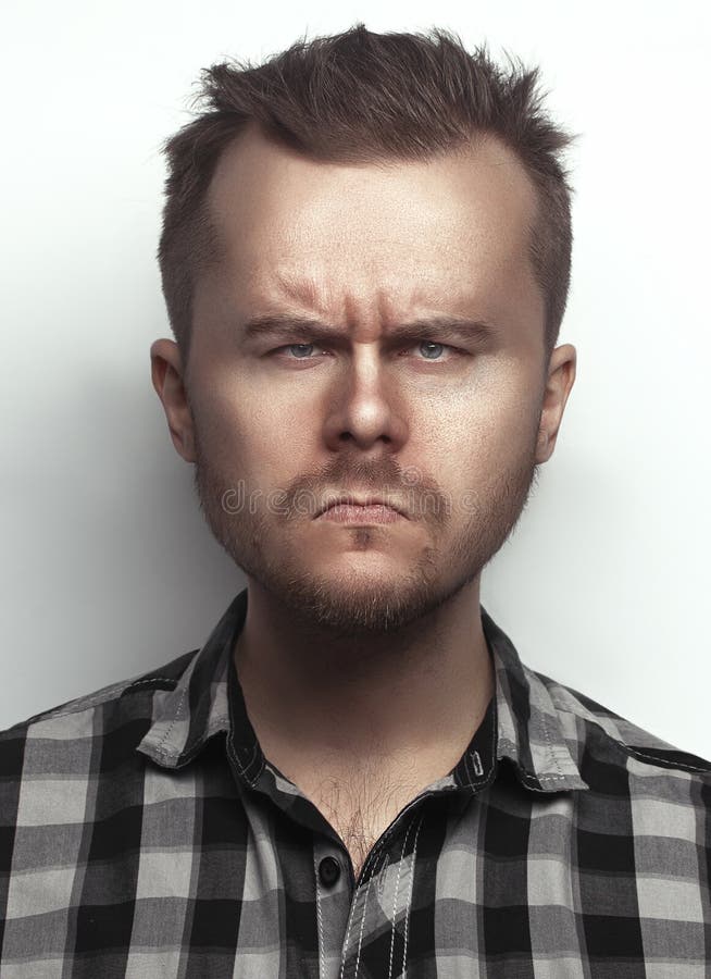 Funny portrait stock photo. Image of human, serious - 195580508