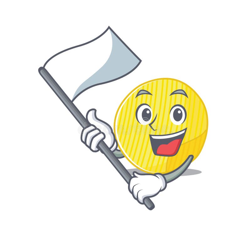 Funny Potato Chips Cartoon Character Style Holding a Standing Flag ... Funny Potato Chips Cartoon Character Style Holding a Standing Flag ...