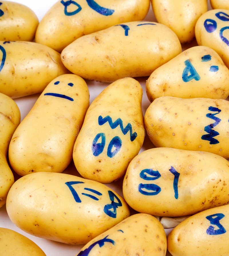 Funny potato stock image. Image of background, emotions - 60388433