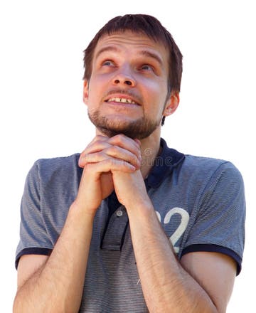 Funny Praying Guy White Background Stock Photos - Free & Royalty-Free ...