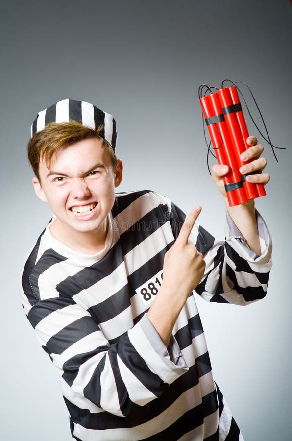 Funny prison inmate stock photo. Image of humour, comic - 42197084