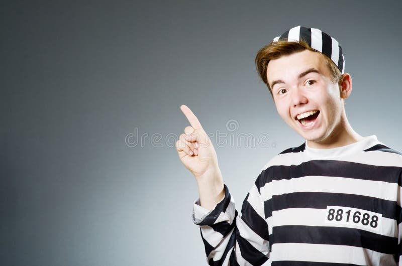 Funny prison inmate stock image. Image of lawbreaker - 42583215