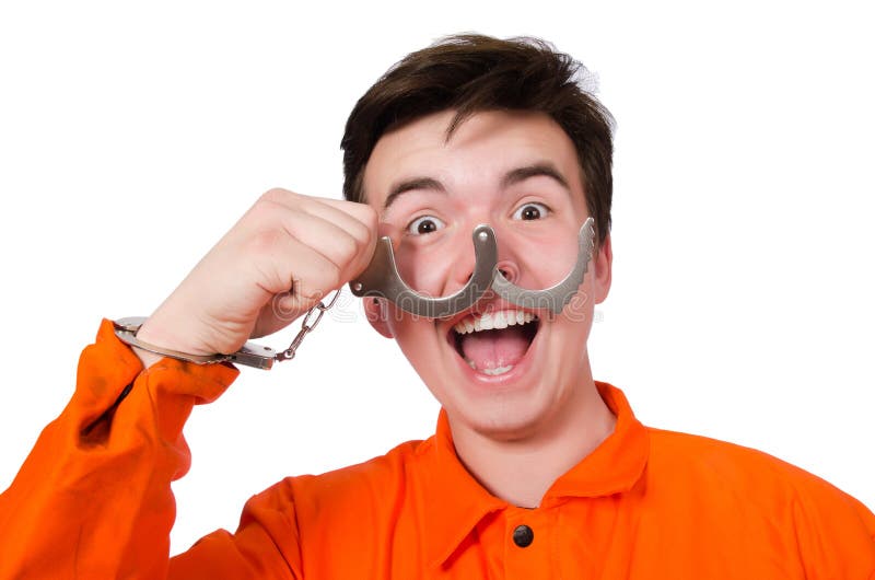 Funny prison inmate stock image. Image of custody, cuffs - 43414325